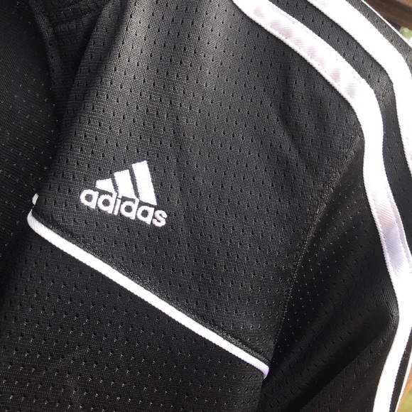 adidas | Jackets & Coats | Adidas Zip Up Black Jacket With White ...